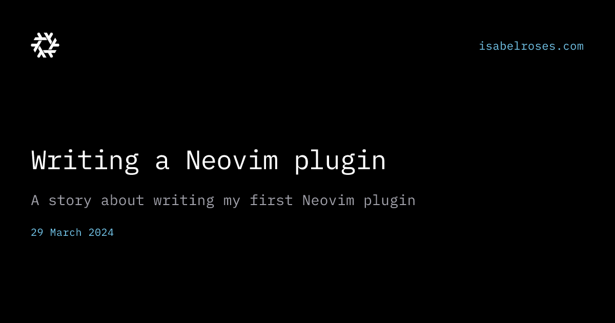 Writing a Neovim plugin